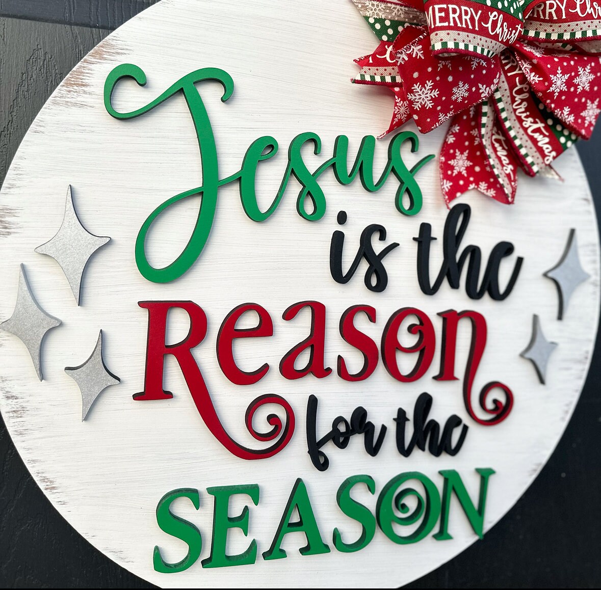 Christmas Door Hanger, Jesus is the Reason for the Season Sign ...