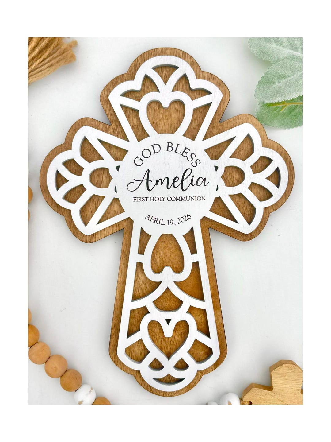 First Communion Cross, First Communion Gift, Personalized First Holy ...