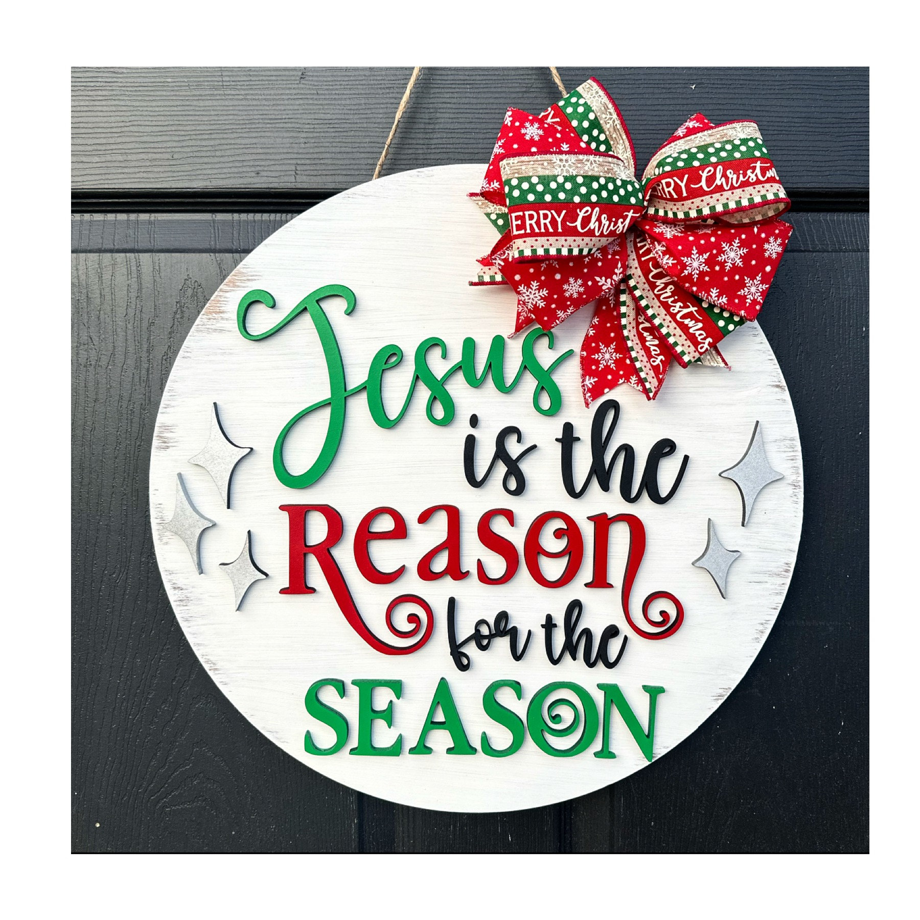 Christmas Door Hanger, Jesus is the Reason for the Season Sign ...