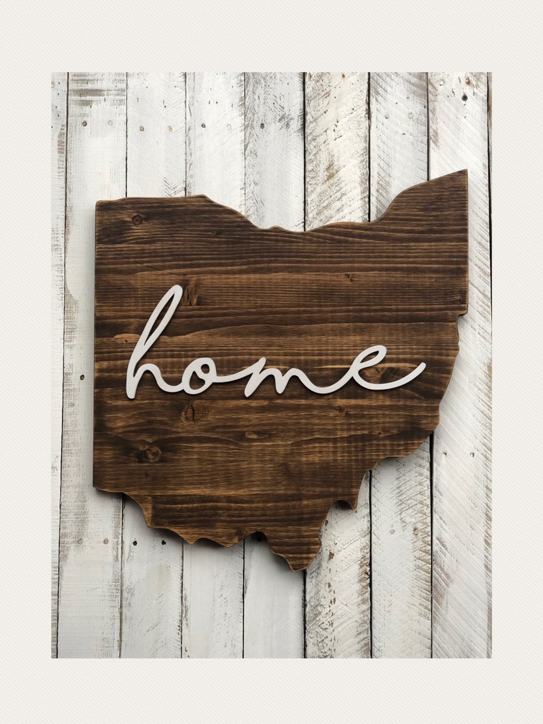 Wooden State Home Sign, Ohio Sign, Decorative State Decor - Etsy