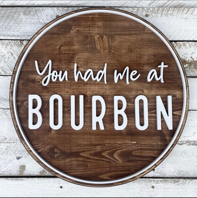 Bourbon Barrel Sign Barrel Bar Sign Kentucky - Etsy