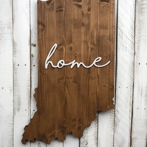 Wooden Indiana State Home Sign - Etsy