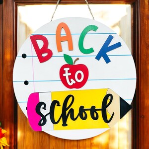 Back to School Door Hanger, Back to School Sign, Back to School Photo ...