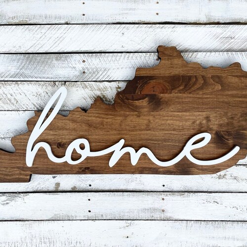 Wooden State of Kentucky Sign - Etsy
