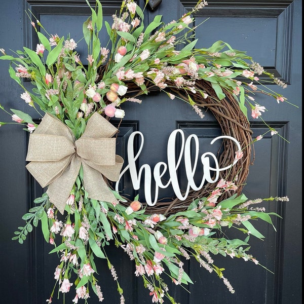 Hello Wreath - Etsy