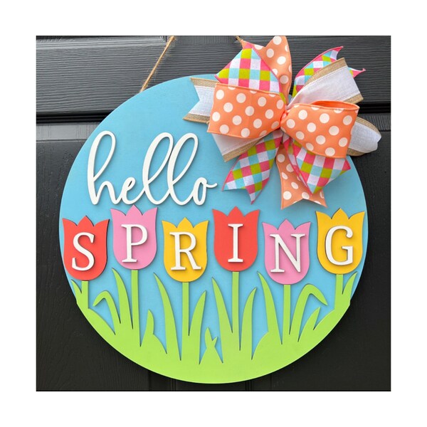 Door Hanger Spring Svg - Etsy
