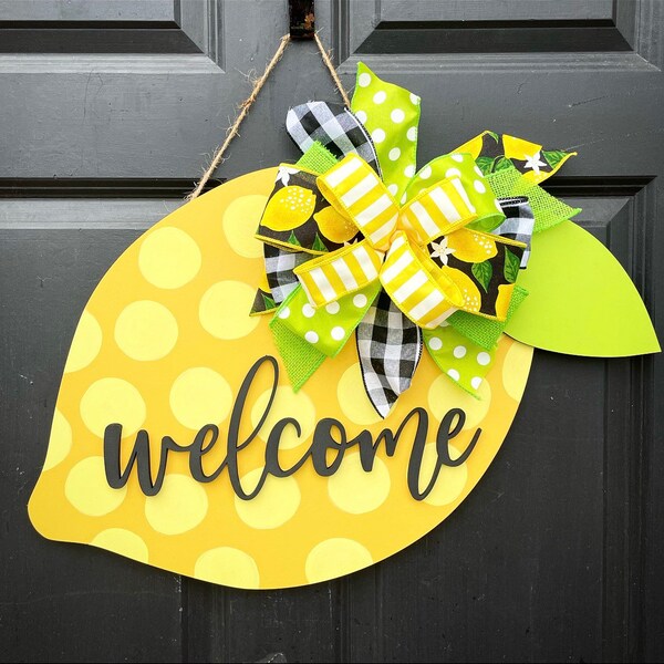 Lemon Door Hanger - Etsy
