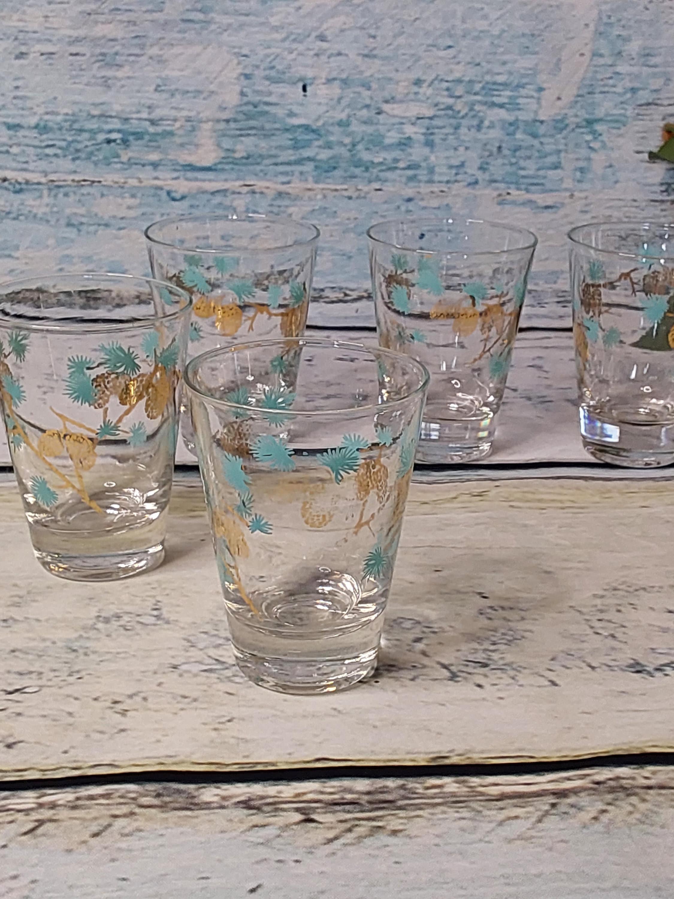 Vintage Pinecone Pine Cone Drinking Glasses Libbey David - Etsy