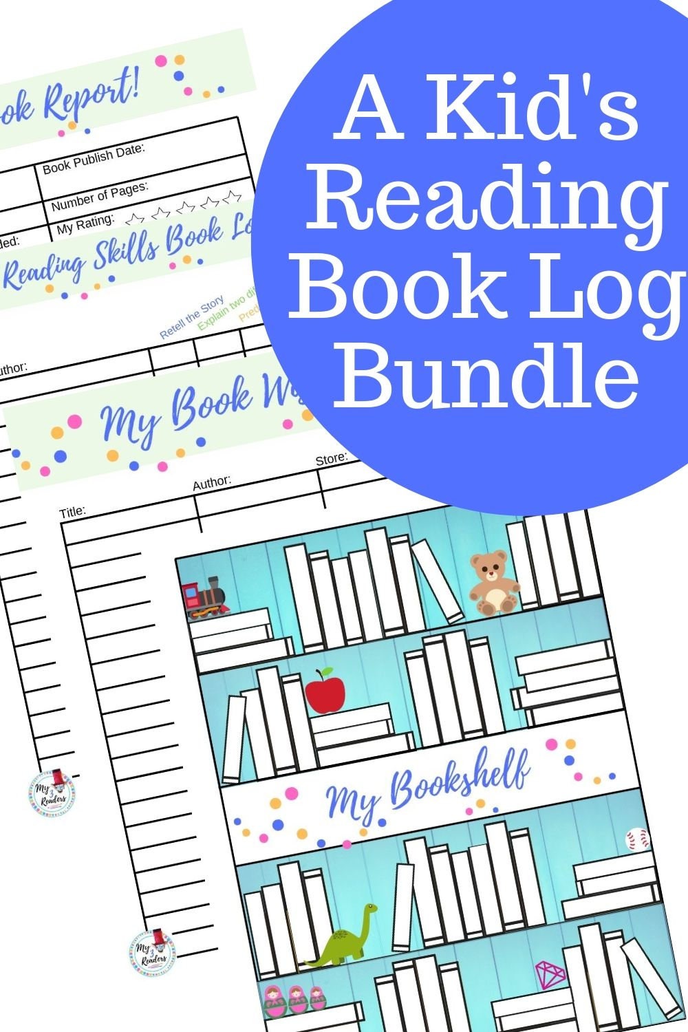 A Kid's Reading Log Bundle by Mythreereaders - Etsy