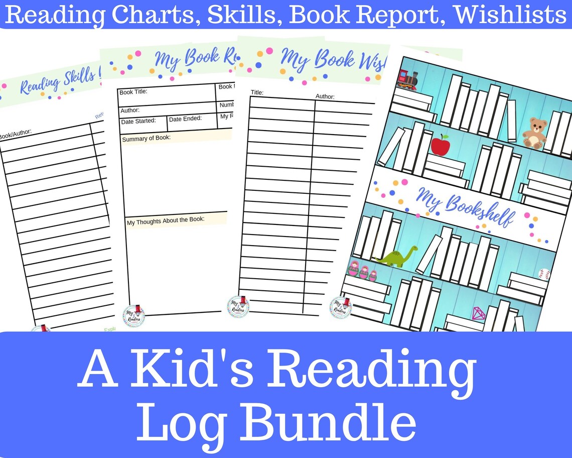 A Kid's Reading Log Bundle *by Mythreereaders - Etsy