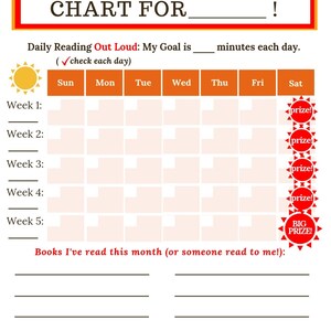 Reading Rewards Charts – 12 Monthly Printables for Your Young Reader ...