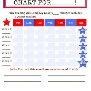 Reading Rewards Charts – 12 Monthly Printables for Your Young Reader ...