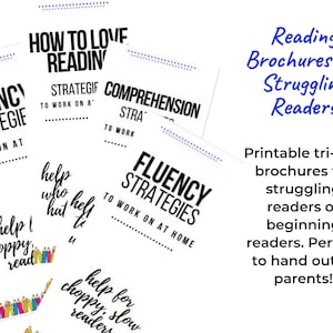 Printable Reading Brochures for Beginning & Struggling Readers ...