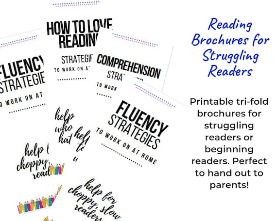 Printable Reading Brochures for Beginning & Struggling Readers | Etsy