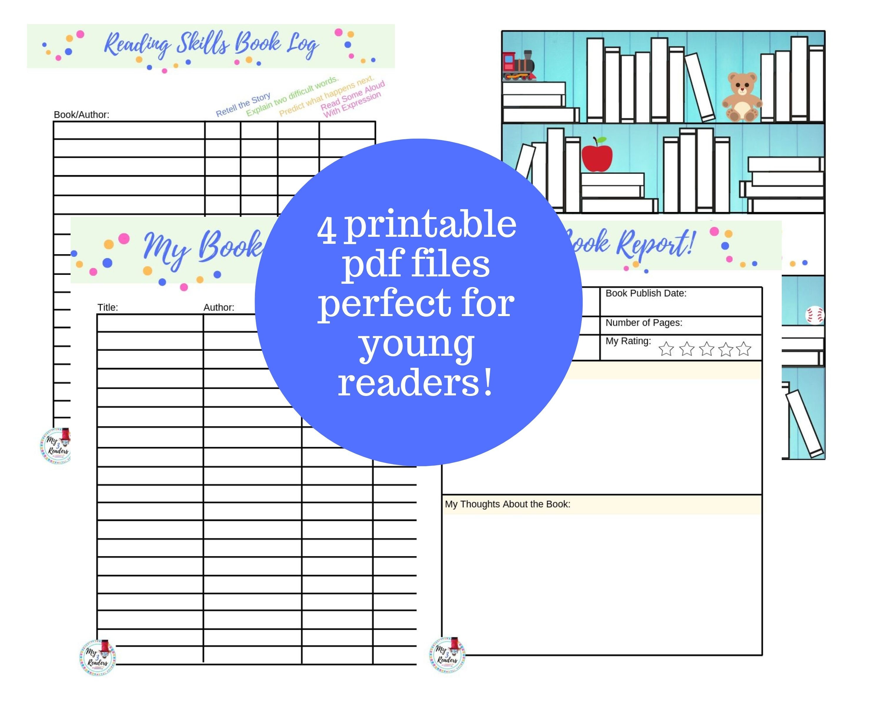 A Kid's Reading Log Bundle by Mythreereaders - Etsy