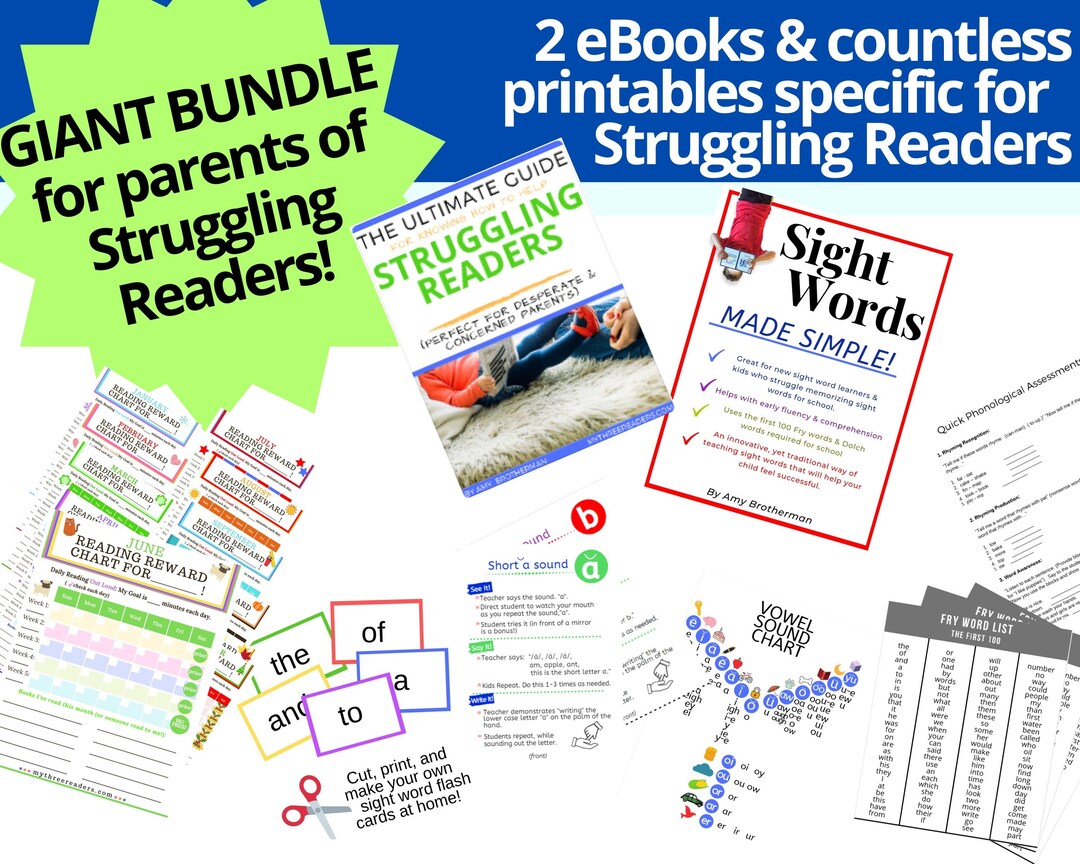 Giant Printable Bundle for Parents of Struggling Readers - Etsy