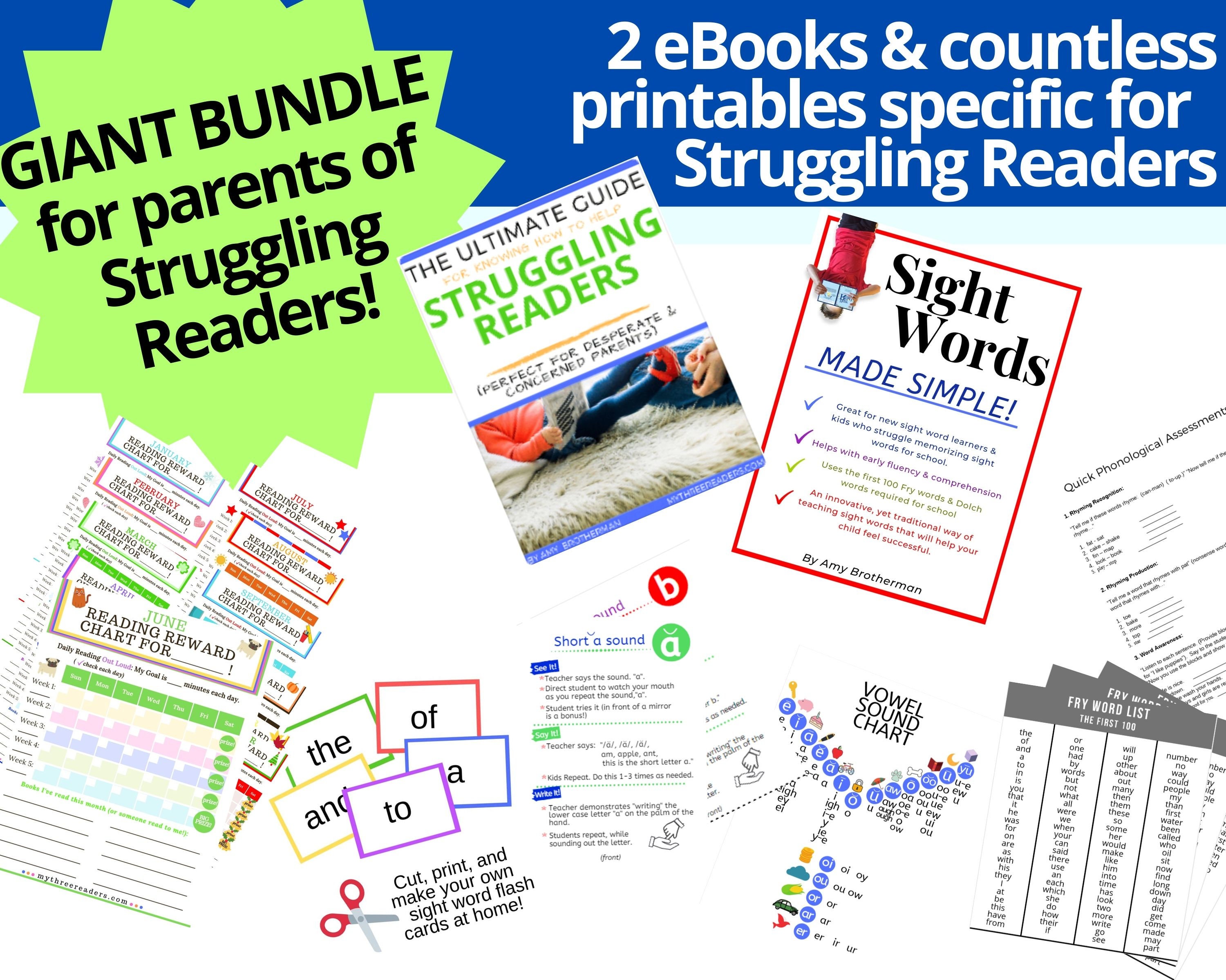 Giant Printable Bundle for Parents of Struggling Readers - Etsy
