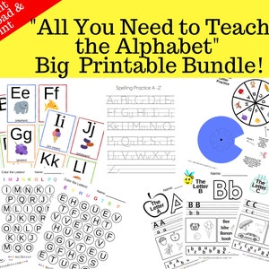 All You Need to Teach the Alphabet Big Printable Bundle - Etsy