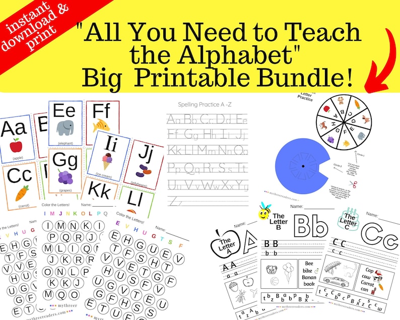 All You Need to Teach the Alphabet Big Printable Bundle - Etsy