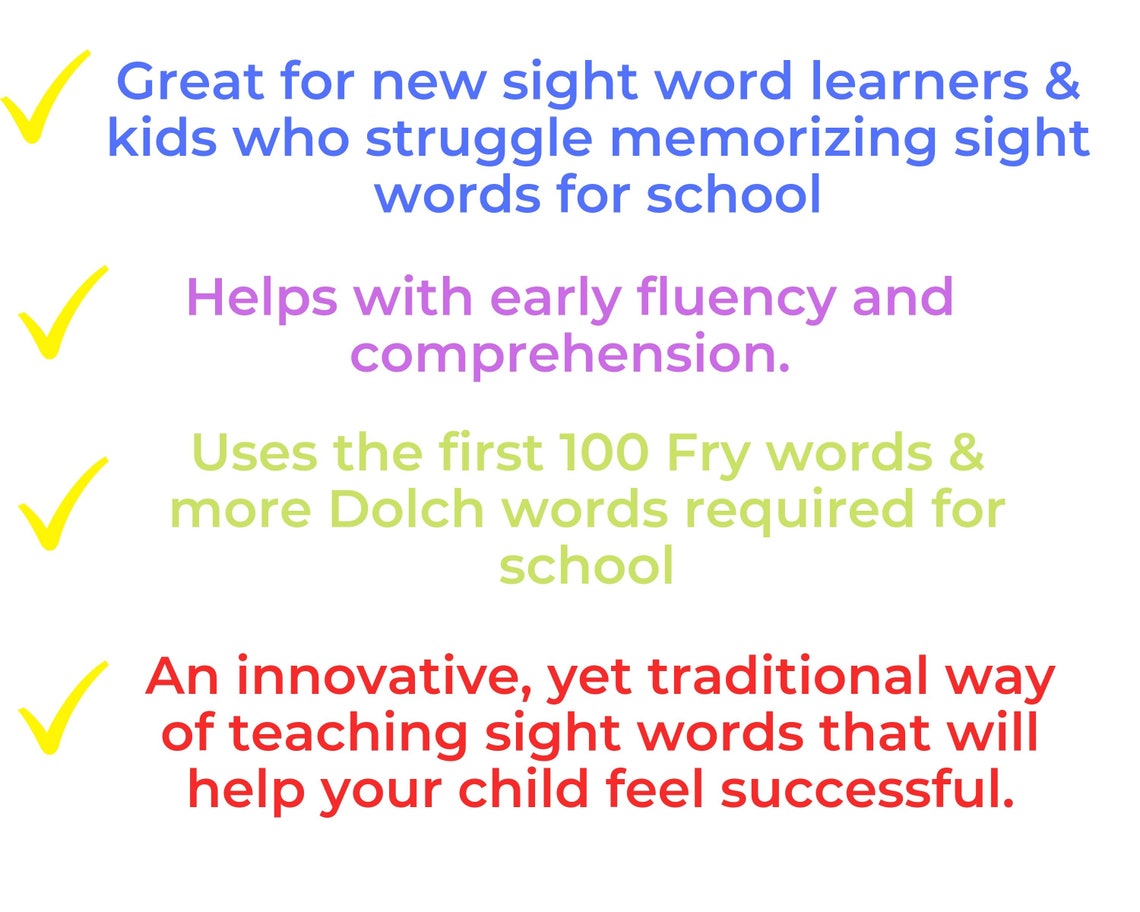 Sight Words Made Simple - A Printable Workbook of 56 Short Daily ...