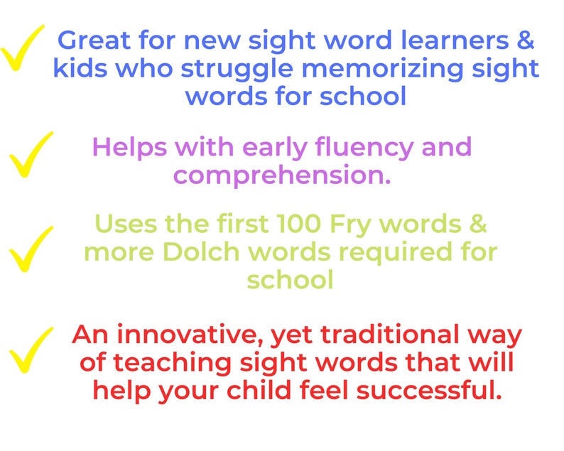 Sight Words Made Simple - A Printable Workbook of 56 Short Daily ...