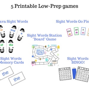 Super Sight Words Activity & Games Bundle (plus Fall, Winter and ...