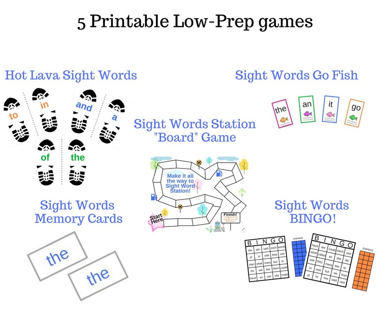 Super Sight Words Activity & Games Bundle (plus Fall, Winter and ...