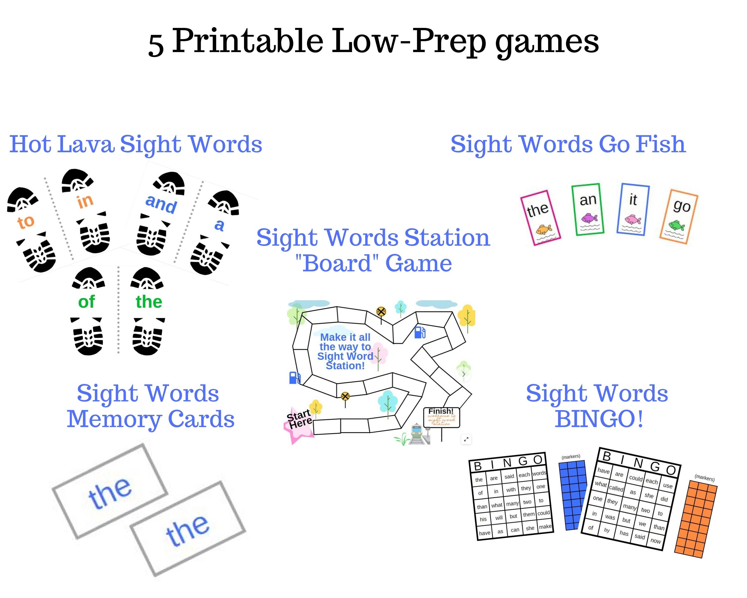 Super Sight Words Activity & Games Bundle (plus Fall, Winter and ...