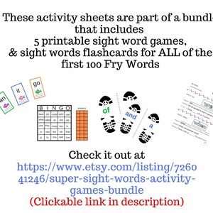 Winter/holiday Printable Sight Word Worksheets - Etsy