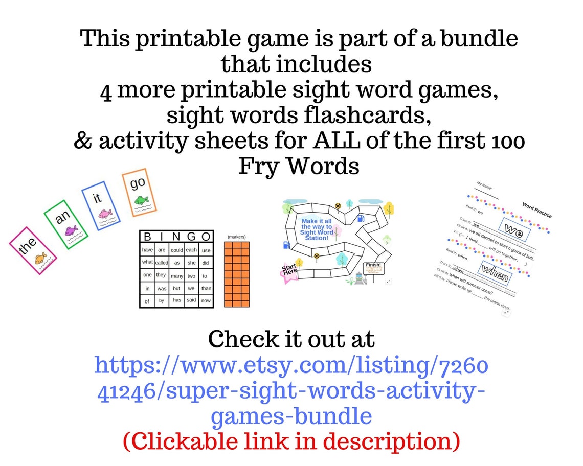 Sight Words Hot Lava Game Printables - Etsy