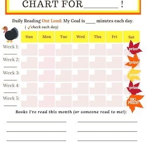 Reading Rewards Charts – 12 Monthly Printables for Your Young Reader ...