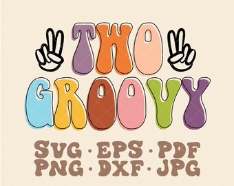 Two Groovy Retro Svg - Etsy