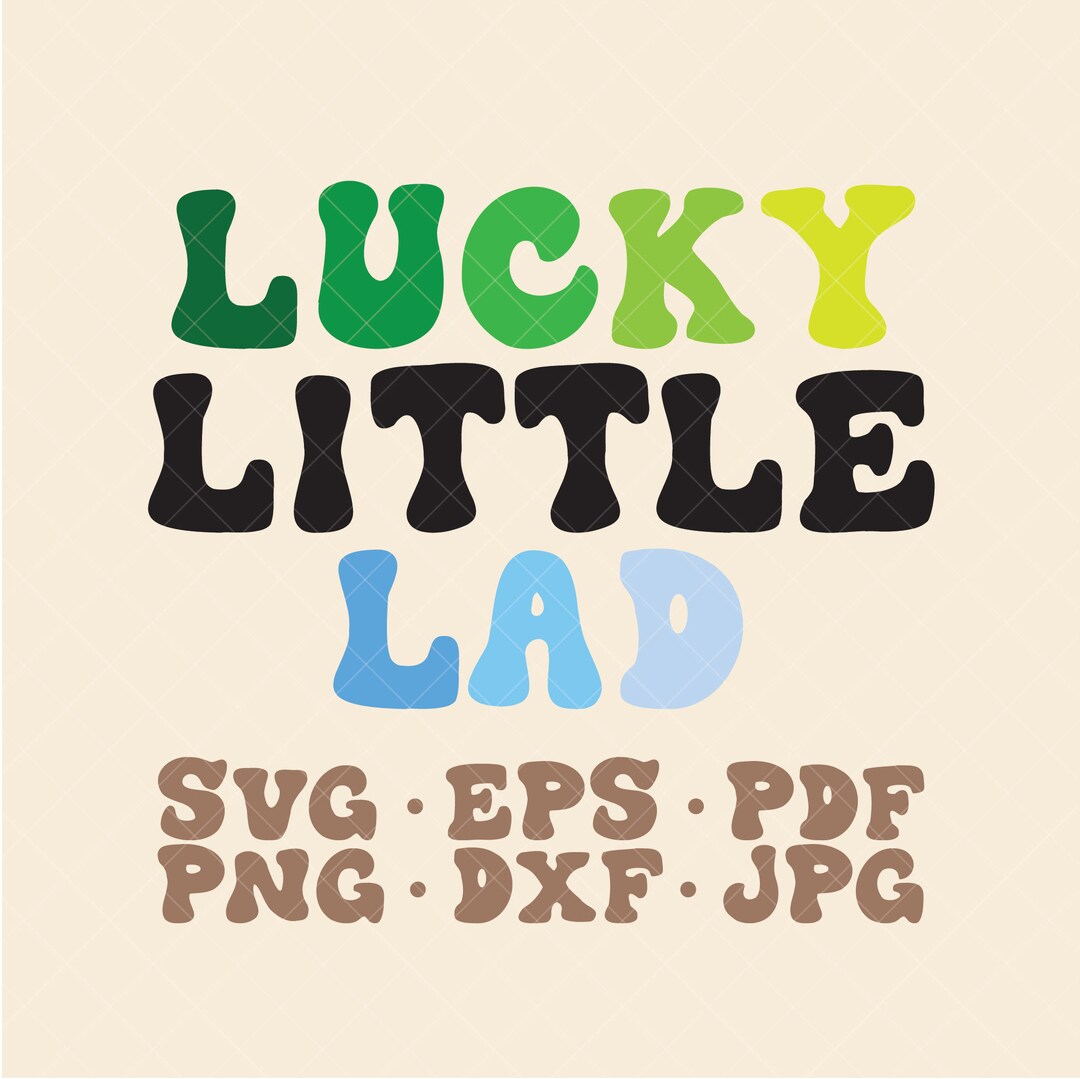 Lucky Little Lad SVG | St Patricks Day Svg | Retro Lucky Svg | Retro St ...