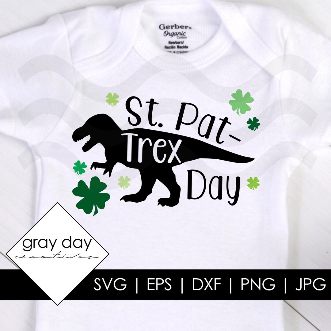 St Patricks Kids Svg, Dinosaur St Patricks Day Shirt, Dinosaur St ...