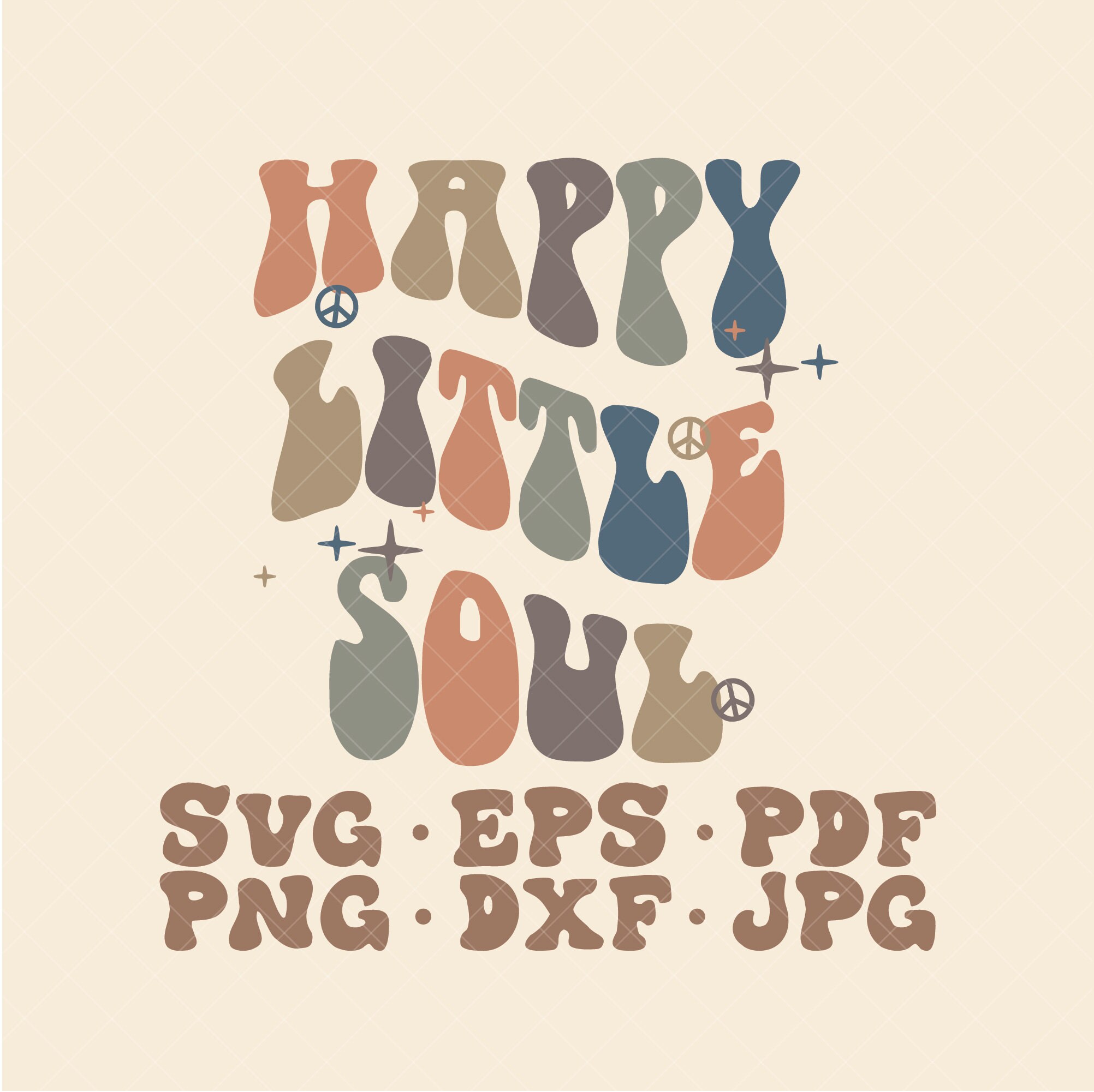 Happy Little Soul SVG Kids Hippie Svg Boho Quote Svg Happy | Etsy