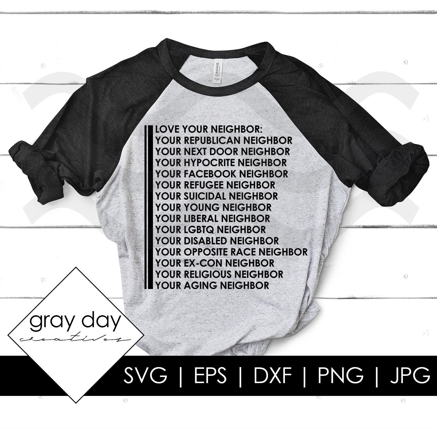 Love Your Neighbor SVG Sublimation Design Download Digital - Etsy