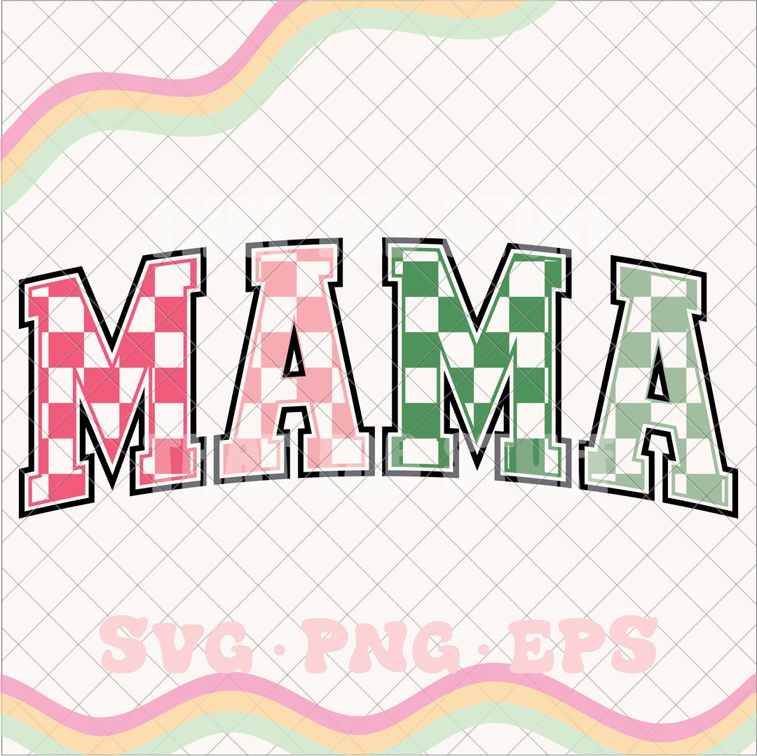Mama Checkered Png Boho Girly Mama Svg Retro Christmas Png Design ...