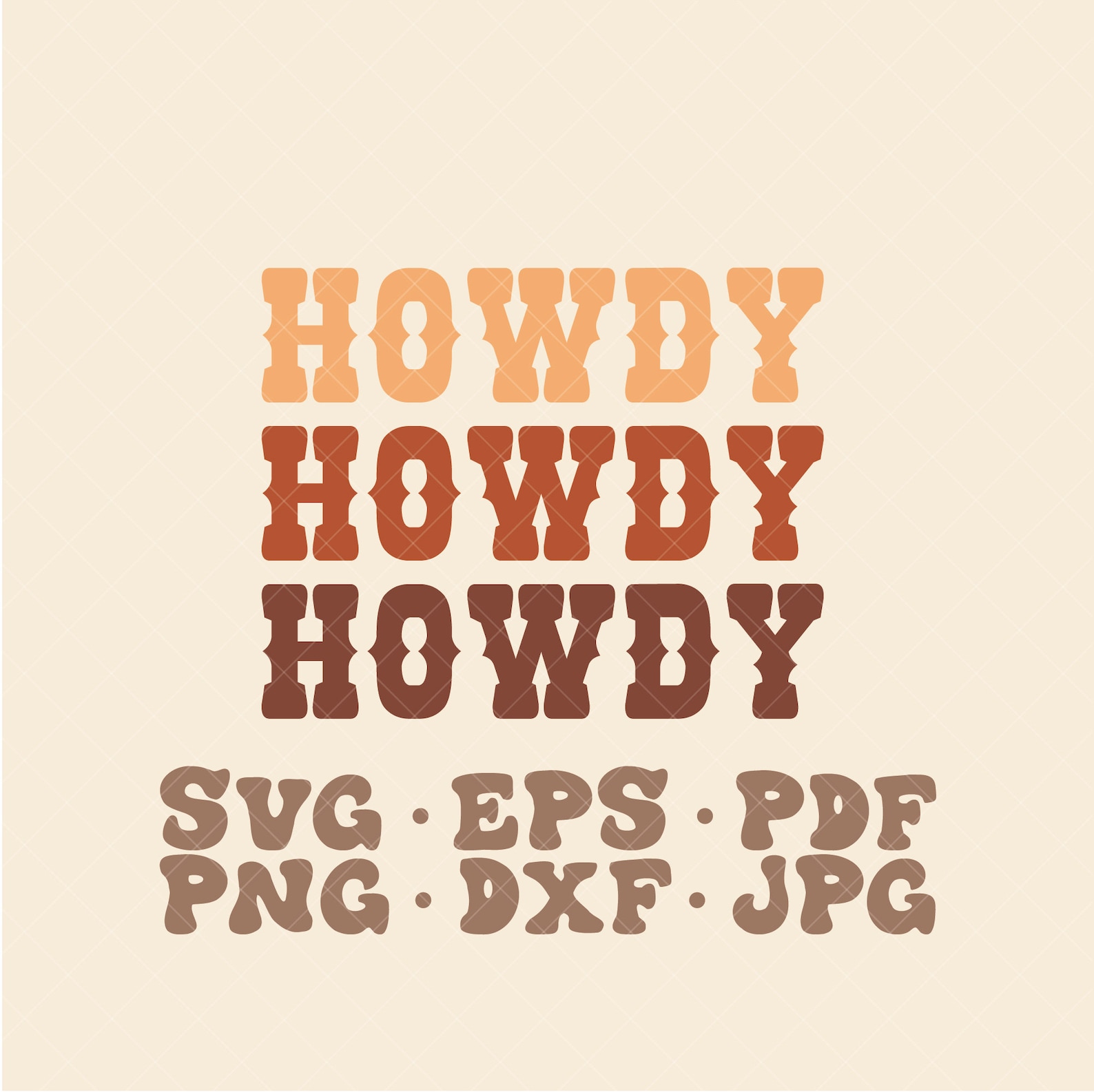 Howdy Svg Western Boho Svg Retro Western Svg Howdy Png | Etsy