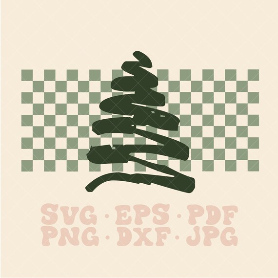 Checkered Christmas Tree SVG Christmas Tree Svg Christmas - Etsy