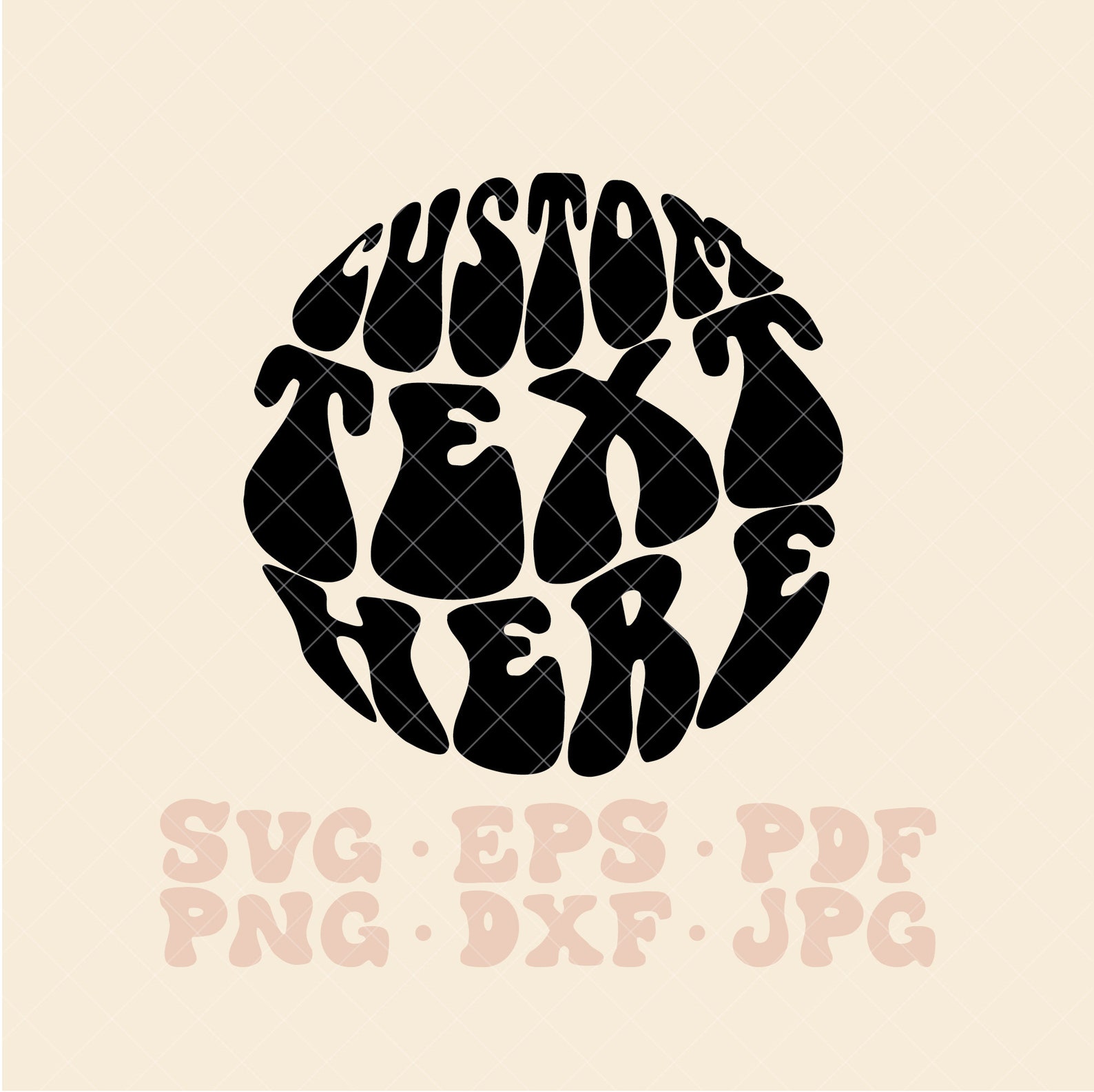 Custom Wavy Text Svg Custom Wavy Circle Text Svg Custom Wavy - Etsy