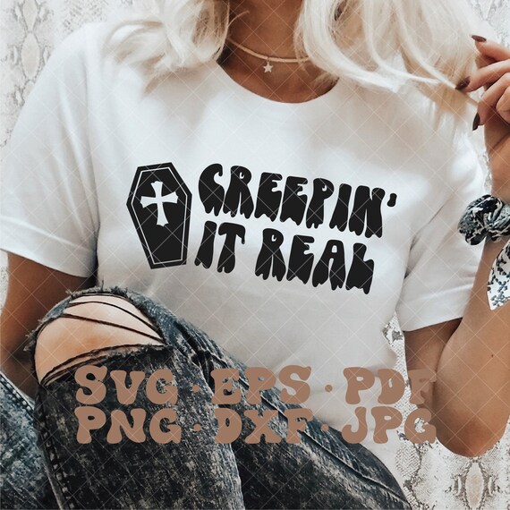 Creepin' It Real Svg Commercial Use Halloween Svg Coffin | Etsy