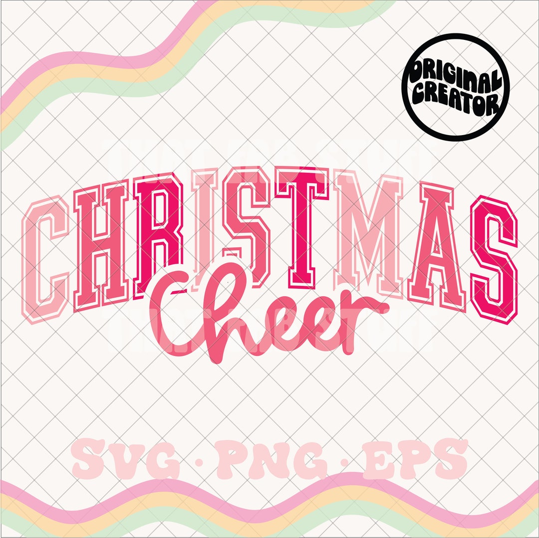 Christmas Cheer Svg, Christmas Cheer Png, Pink Christmas Svg, Pink ...
