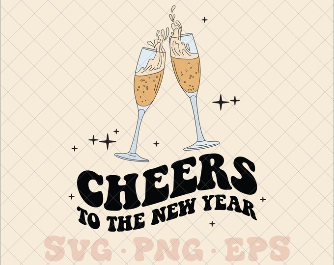 Champagneglazen Klinkende SVG - Etsy België