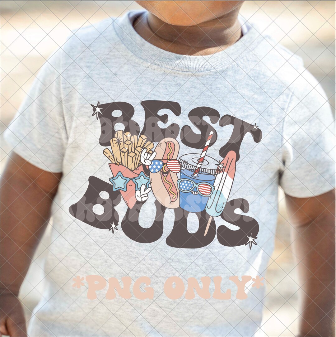 Best Buds Png, 4th of July Kids Png, Trendy 4th of July Png, Food ...
