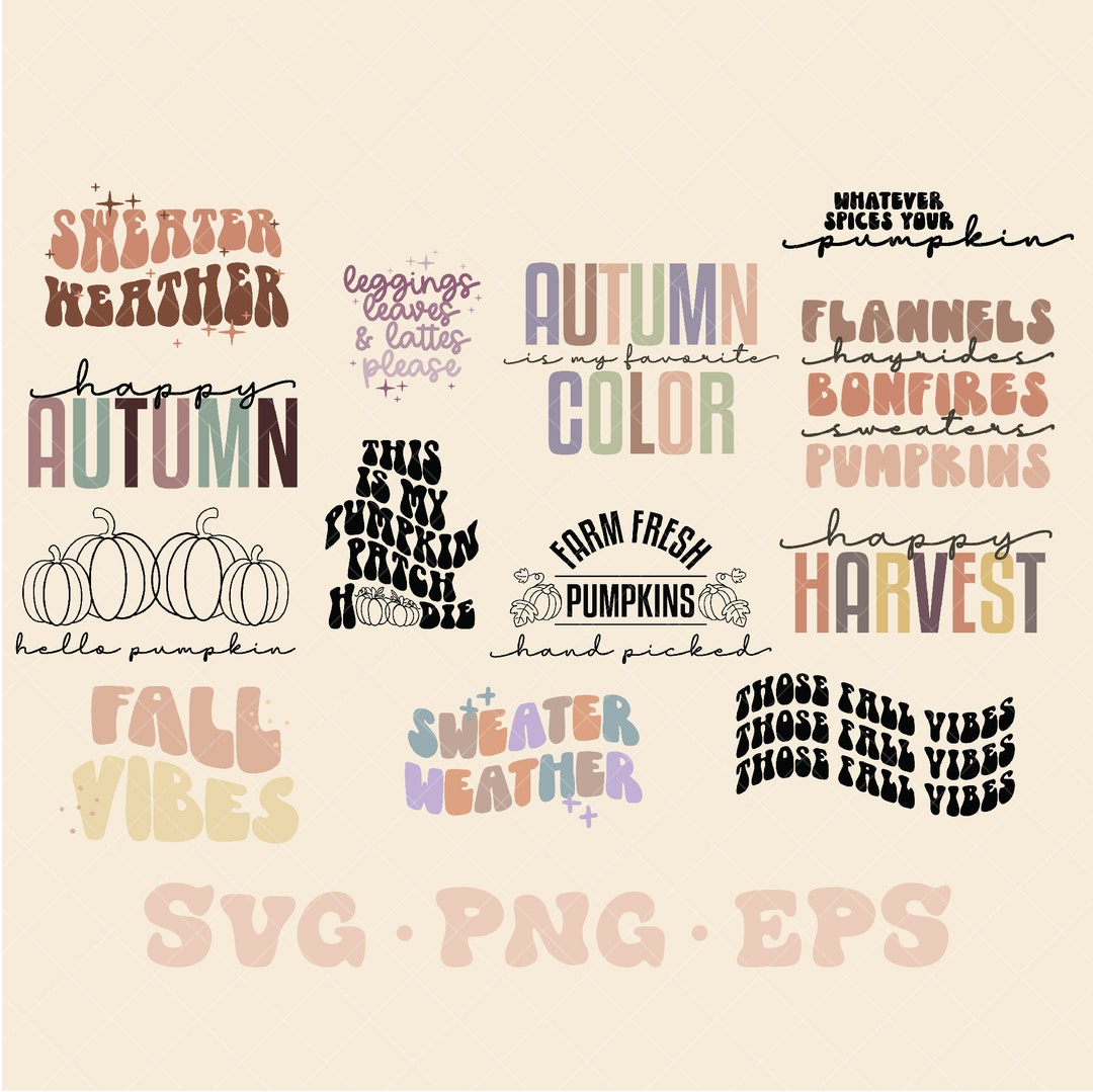 Fall SVG Bundle, Fall Svg, Fall Png Bundle, Autumn Svg Bundle, Sweater ...