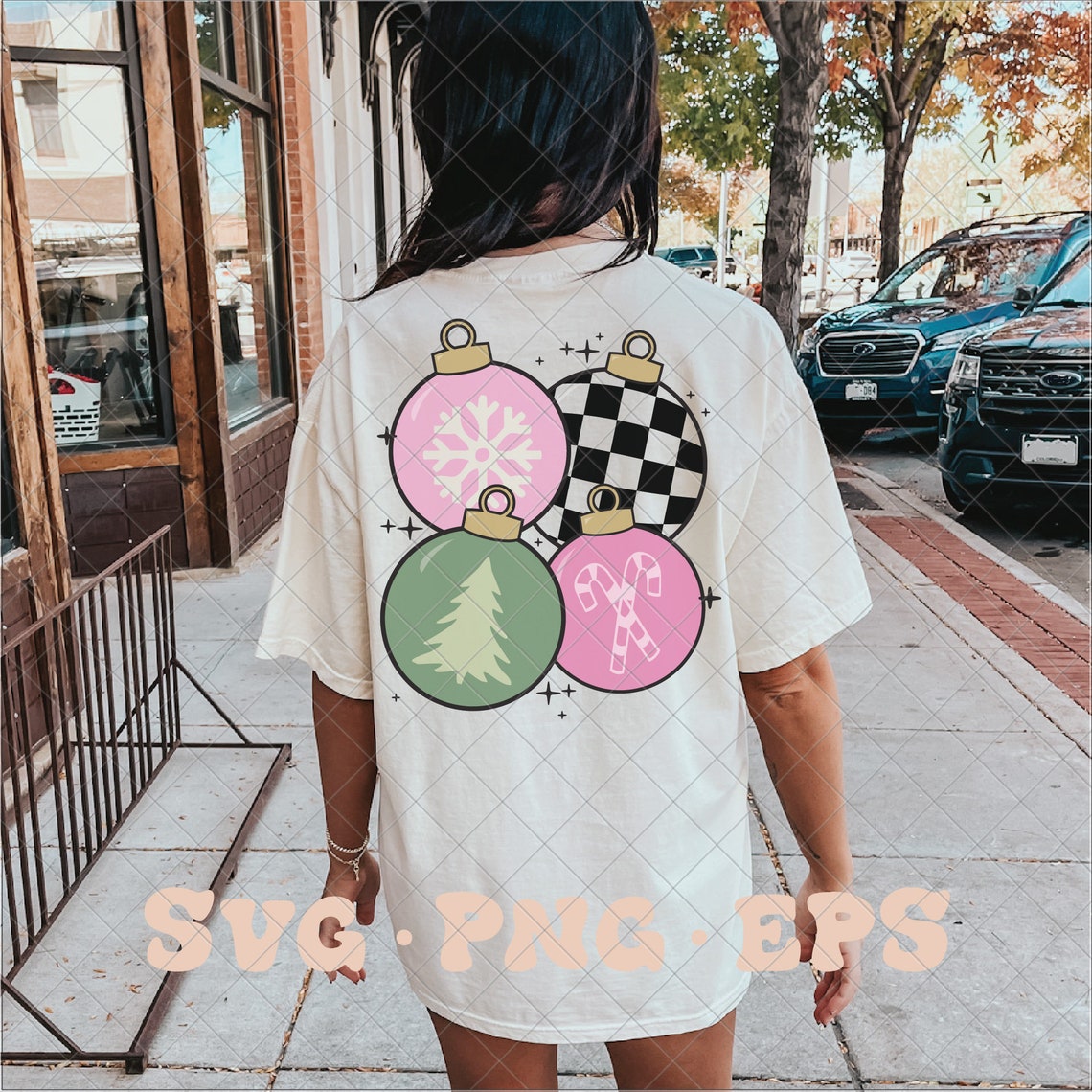Trendy Ornaments SVG Retro Christmas Ornaments Svg Groovy - Etsy