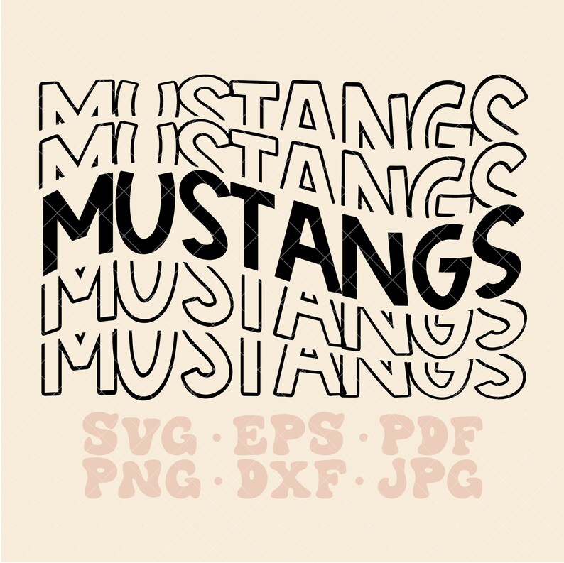 Mustangs SVG Mustangs School Mascot Svg School Spirit Svg - Etsy