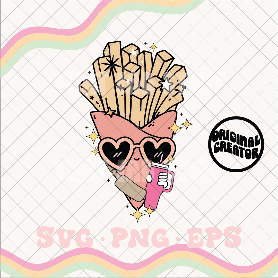 Valentines Fries Svg, Valentines Day Fries Svg, Belt Bag Valentines Svg ...