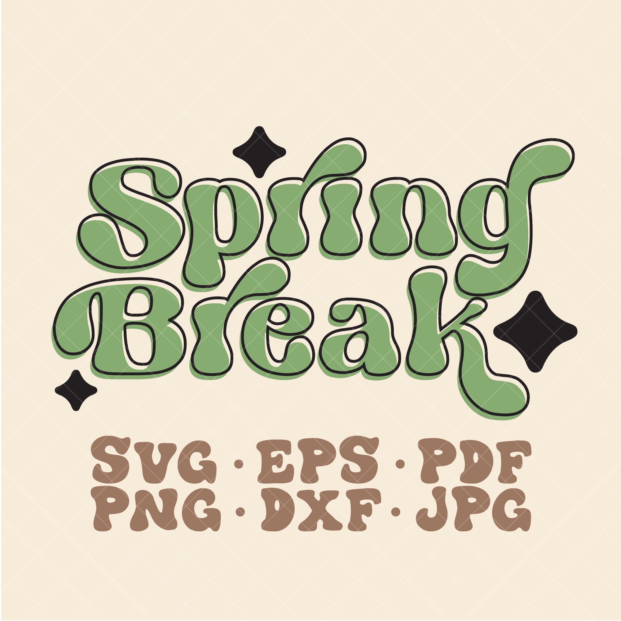 Spring Break SVG Spring Break Sublimation File Spring | Etsy