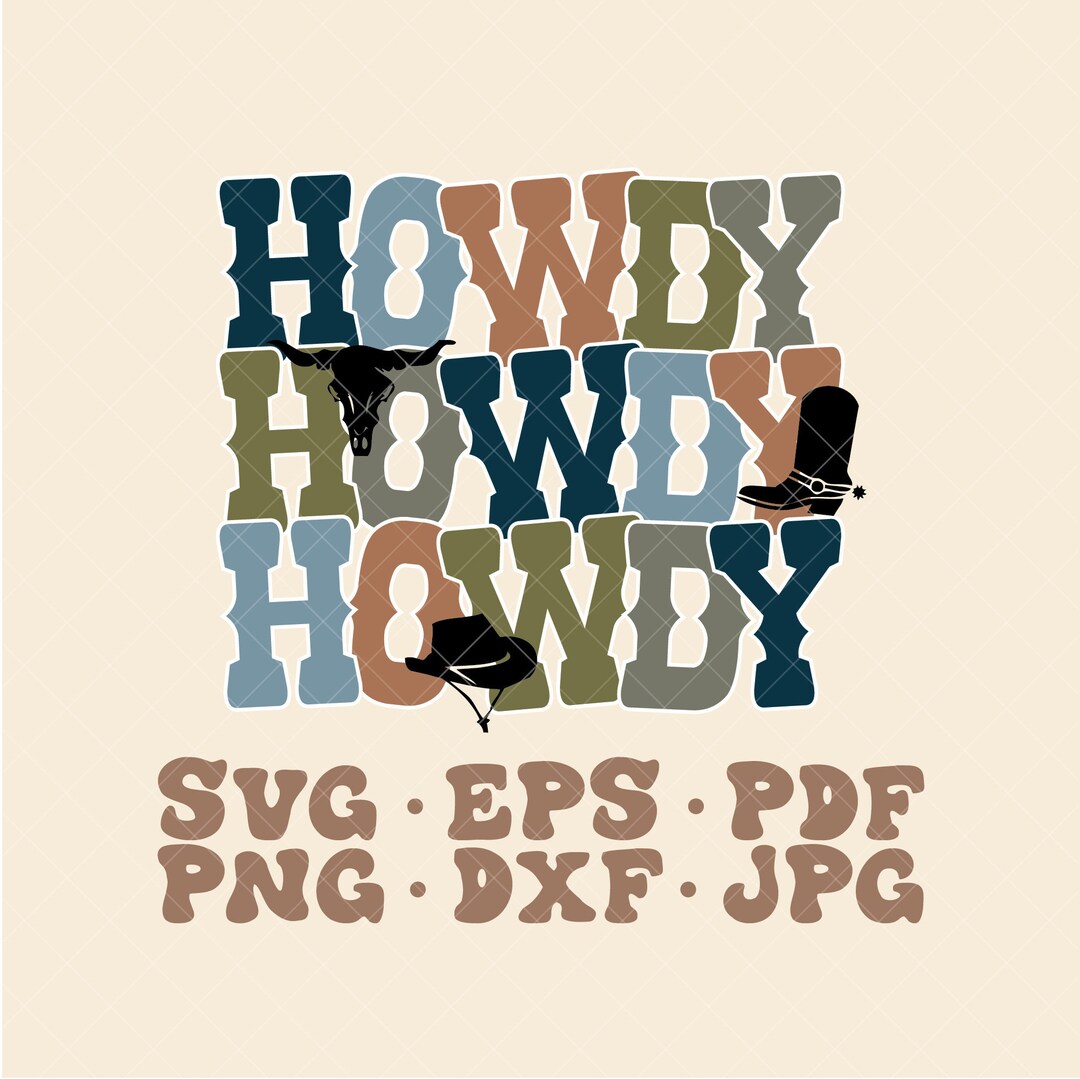 Howdy Svg | Western Boho Svg | Retro Western Svg | Howdy Png | Western ...